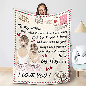 Mothters Day Gifts - Gifts for Mom Blanket, Mom Gifts Soft Throw Blanket Gifts for Mom from Daughter, Birthday Gifts for Mom Fleece Blanket, 27x152cm from Daughter Blanket