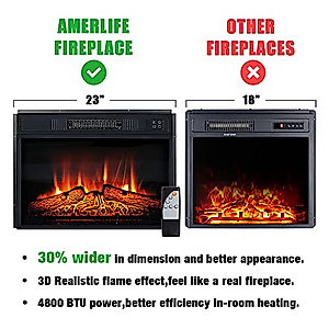 AMERLIFE Fireplace TV Stand 54'' Farmhouse Barn Door Entertainment Center for TVs up to 60'' Mordern Media Console Table with 2 Open Shelves and Cabinets, Rustic Oak & White, 30'' H/with Fireplace