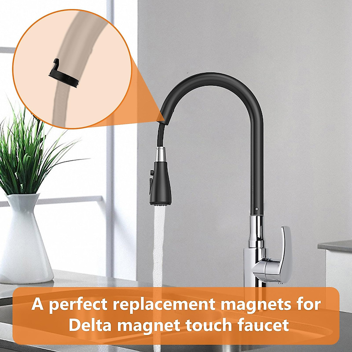 RP80977 Magnet Replacement Kit for Delta Kitchen Faucet, Faucet Plumbing Replacement Parts for Delta Faucet Repair Parts