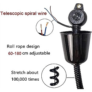 LINKANRUO Food Heat Lamp, Hose Retractable Food Heating Lamp, Commercial Food Warmer, Restaurant Supplies or Home Use Heating Lamp Food Service Lamps(A)