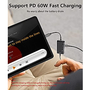 Mxcudu 3 in 1 USB C to 3.5mm Audio USB C Headphone Adapter and 60W Charging Compatible with Google Pixel 7Pro/6Pro/5/4, Galaxy S23 Ultra/S22 Ultra/S21/S21FE/A53/Note 20