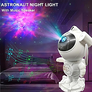 Star Projector Galaxy Night Light Projector, with Remote Control&Music Speaker, Voice Control&Timer, Starry Light Projector for Baby Kids Adults Bedroom/Decoration/Birthday/Party