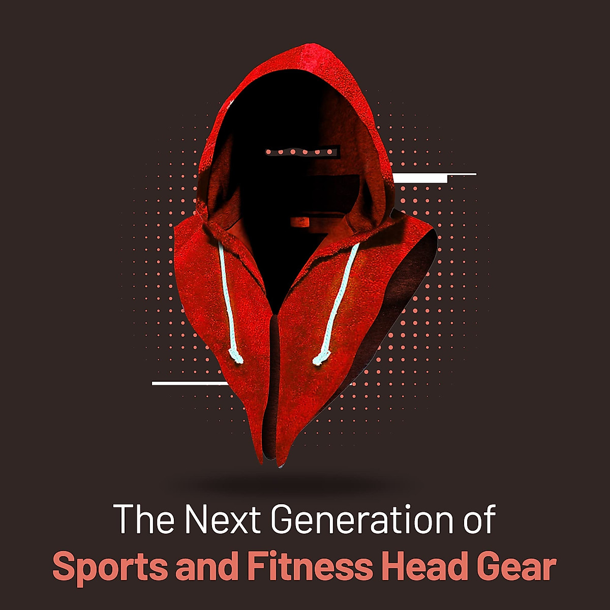 AllSportsHeadGear Head Towel, Absorbent Cooling Hoodie Towel with Internal Pockets for Ice and Heat Packs, Cooling Towels for Athletes, Soft, Breathable Sweat Towel for Gym, Daily Use and More, Red