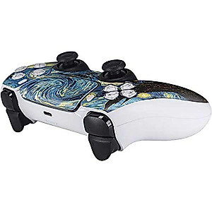 Skinit Decal Gaming Skin Compatible with PS5 Controller - Officially Licensed Van Gogh - The Starry Night by Van Gogh Design