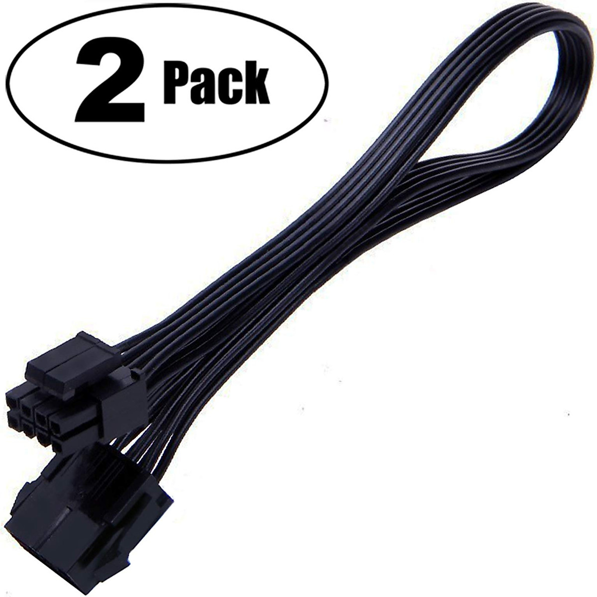 TeamProfitcom CPU 8 Pin Power Extension Cable ATX CPU 8 Pin Female to 8(4+4) Pin Male EPS Extension Cable for Motherboard (Not PCI-e VGA) 12 Inches (2 Pack)