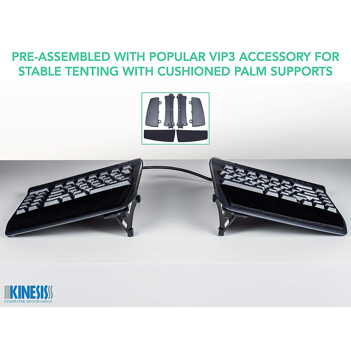 KINESIS Freestyle2 Ergonomic Keyboard w/ VIP3 Lifters for Mac (9" Separation)