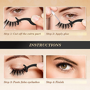 ONAFI False Eyelashes Mink Lashes Fake Natural Look Eyelashes Fluffy Long Wispy Eyelash [12 Pairs Pack-3 Styles]