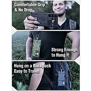 Nillkin for Samsung Galaxy S23 Ultra Case with Slide Camera Cover & Upgraded Kickstand, Mil-Grade Shockproof S23 Ultra Phone Case for Galaxy S23 Ultra Cases 6.8 Inch Black