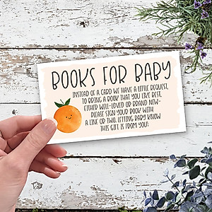 m&h invites 50 Little Cutie Books for Baby Shower Request Cards - Invitation Inserts - Gender Neutral or Girl Baby Shower