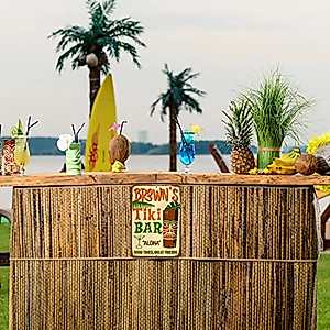 Personalized Pool Sign w/Name - Indoor/Outdoor Metal Sign for Garden, Patio, Hot Tub, Pool Deck | 7 Unique Designs | Customized Gifts for Swimming Pool Owners, Funny Backyard Decorations