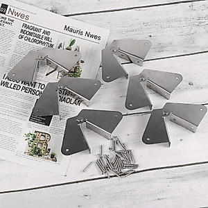 6pcs Gutter Extension Hinge, Stainless Steel Downspout Extension Hinge Zip Flip-Up Hinge Guttering Extension Can Easy DIY Installation on Any Size Rectangular or Square Downspout