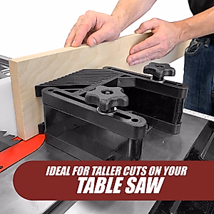 Dual Deluxe Stackable Featherboards with Riser Blocks Aluminum Miter Lock Bar and T Bolt Hardware for Track or Miter Slot Mounting Ideal for Table Saws Router Tables and Band Saws