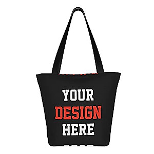 Custom Tote Bag Personalized Shoulder Bags Custom Handbag For Women Design Photo Text Teacher For Travel Shopping Personalized Gifts