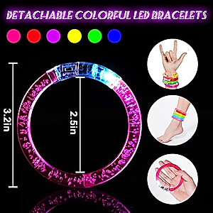 Mikulala 24Pcs Glow in the Dark Party Supplies for Kids/Adults, Flashing Light up Toys LED Bracelets Glow Sticks , Neon Christmas Party Favors Carnival Birthday Concert Party Games Gifts Accessory