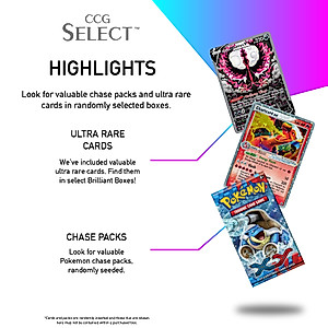 CCG Select | Brilliant Box | 2 Booster Packs + 2 Ultra Rare | Fully Compatible with Pokemon Cards