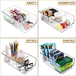 GESTONE 2 Pack Pantry Snack Organizer, Pantry Organization and Storage, Pantry Organizer Bins for Snacks, Pouches, Packets, Stackable Snack Organizers for Fridge, Kitchen, Cabinets, Table, Bedroom