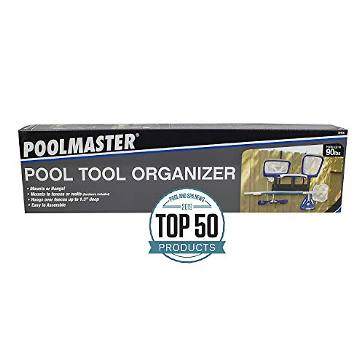 Poolmaster Swimming Pool Maintenance Tool Organizer, Black