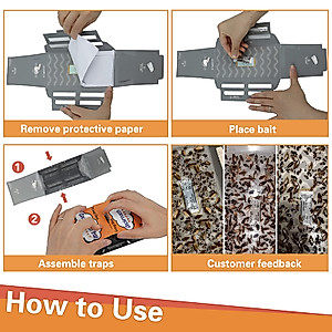 2024 Upgrade 24 Pack Roach Killer Indoor Infestation, Cockroach Killer Indoor Home, Roach Traps Indoor Sticky, Roach Bait Cockroach Trap for Roach Ants Spiders