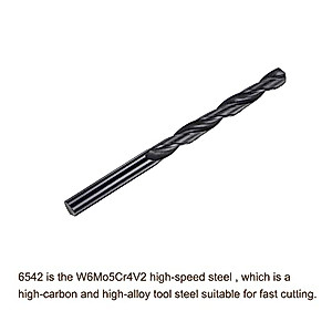 uxcell 6542 High Speed Steel Straight Shank Twist Jobber Drill Bit, Fully Ground Black Oxide Drill Bits 8.8mm Drill Diameter 123mm Total Length 4 Pcs