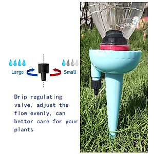 Sanyuan Plant Automatic Watering Device 6 Packs Garden Drip Irrigation Drip Plant Watering Pile Watering Tip Outdoor Indoor Potted Plant can be Adjusted to Slowly Release Drip Watering Device
