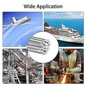 Aluminum Welding Rods, 20-Pack Universal Low Temperature Aluminum Welding Cored Wire for Electric Power, Chemistry, Food, Silver 0.08 x 10in/2 x 250mm (20-pack)