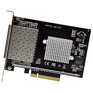 StarTech.com Quad Port 10G SFP+ Network Card - Intel XL710 Open SFP+ Converged Adapter - PCIe 10 Gigabit Ethernet Server NIC - 10GbE Fiber Optic LAN Card - Dell PowerEdge HPE ProLiant (PEX10GSFP4I)