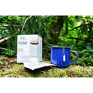Coffee Blenders Tea Bag Coffee - Brazilian Flavor 10 Count Single Serve Instant Coffee, Portable Drip T-Bag Packets, Convenient Fast Fresh Simple