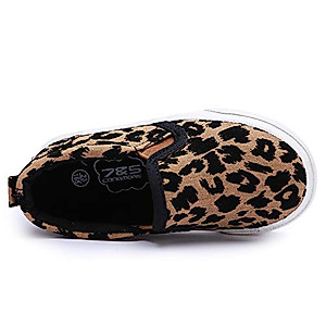 Stylein Boy's Girl's Canvas Sneakers Casual Leopard Print Slip-on Loafer Shoes Flats（Toddler/Little Kid）