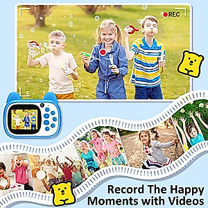 Kids Digital Camera for Girls and Boys, 1080P HD Dual Lens Video Recorder Toddler Camera with 32G SD Card, Cute Childrens Selfie Camera for Kids as Christmas, Birthday, Festival Gifts(Unprintable)