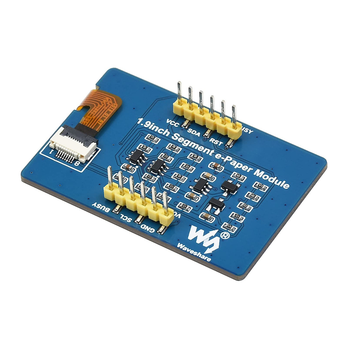 waveshare 1.9inch Segment E-Paper Display 91 Segments Black/White e Paper Module I2C Bus, Support Partial Refresh, for Arduino/Raspberry Pi/STM32, Ideal for Temperature/Humidity Meter/Digital Meter