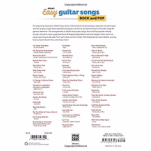 Alfred's Easy Guitar Songs -- Rock & Pop: 50 Hits from Across the Decades