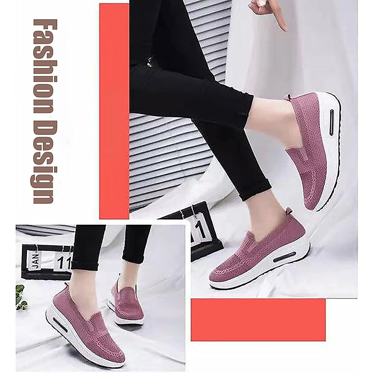 Women‘s Orthopedic Sneakers,Diabetic Shoes for Women,Orthopedic Shoes for Women,Womens Air Cushion Slip-On Walking Shoes,Women‘s Orthopedic Walking Shoes,Breathable Comfortable (White, numeric_7)