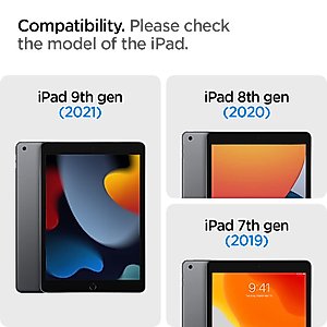 Spigen Rugged Armor Pro Designed for iPad 10.2 Case, iPad 9th Generation Case (2021) / iPad 8th Generation Case (2020) / iPad 7th Generation Case (2019) with Pencil Holder - Black
