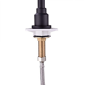 Black Deck Mount Pot Filler Kitchen Faucet,Brass Pot Filler Folding Faucet,Dual Handles Stretchable Double Swing Joint Single Hole Kitchen Sink Faucet