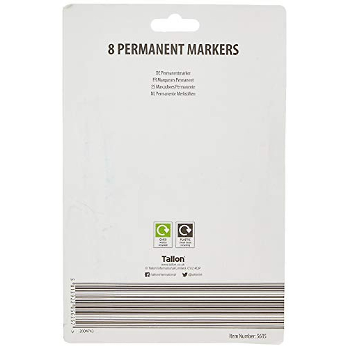 Just Stationery Permanent Marker - Multi-Colour (Pack of 8)