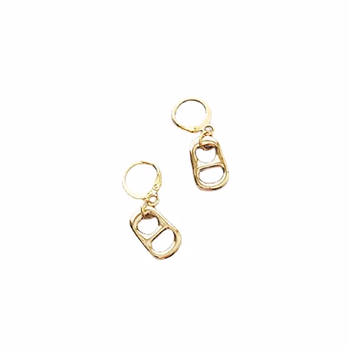 Gold Soda Tab Charm Earrings Plated (Gold Plated)