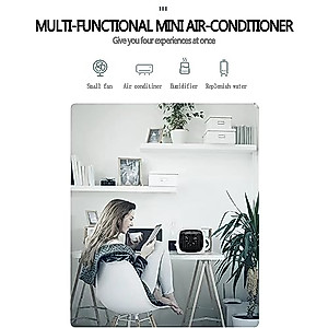 Portable Air Conditioner,Upgraded 4 in 1 Personal， Continuously Viable, USB Desk Evaporative Air Cooler for Home,Bedroom, Office,Camping and Dorm | Easy Installation and Rechargeable