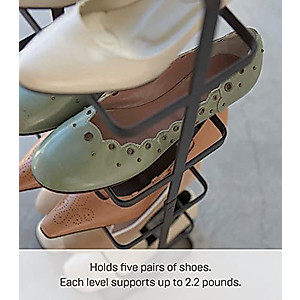 Yamazaki Home Shoe Rack, Tall, Black