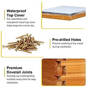 10-Frame Langstroth Beehive Dipped in 100% Beeswax, Complete Bee Hives and Supplies Starter Kit Includes 2 Deep Hive Bee Box and 1 Bee Hive Super with Beehive Frames and Foundation