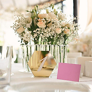 Andaz Press Table Tent Printable Place Cards, Pink 20-Pack, Seat Placement Cards Blank Place Cards Table Settings Name Cards for Baby Bridal Wedding, School Graduation Food Cards Pink Place Cards