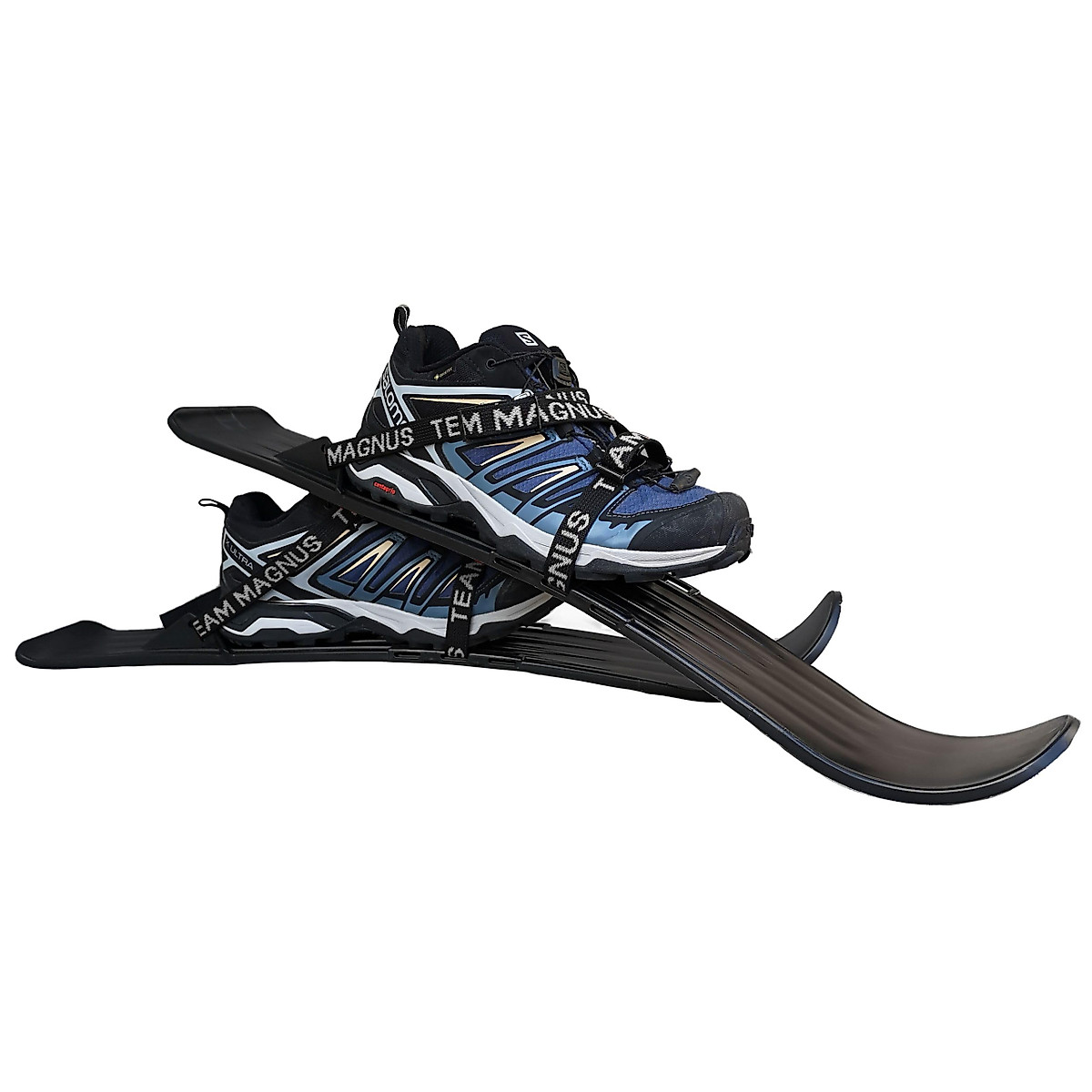 TEAM MAGNUS Tundra wolf skis with one size bindings for all ages and boots - for snow play, skills and technique practice