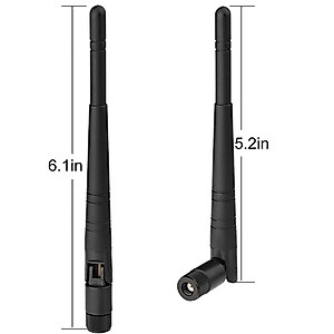 Eightwood 2.4GHz WiFi Antenna 5dBi RP-SMA Antenna 2pcs for WiFi Router PCI PCIe Network Card Wireless Range Extender