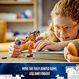 LEGO Marvel Rocket Mech Armor Set 76243, Guardians of The Galaxy Racoon Buildable Action Figure Toy, Avengers Collectable Gift Idea for Kids 6 Plus Years Old