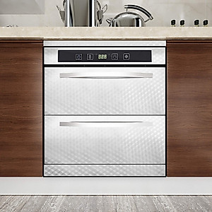 VEELIKE Kitchen Backsplash Wallpaper Stickers Oil Proof Waterproof Sticker Stainless Steel Contact Paper Self Adhesive Waterproof Aluminum Foil Stove Stickers Kitchen Wall Stickers 15.7"x118"