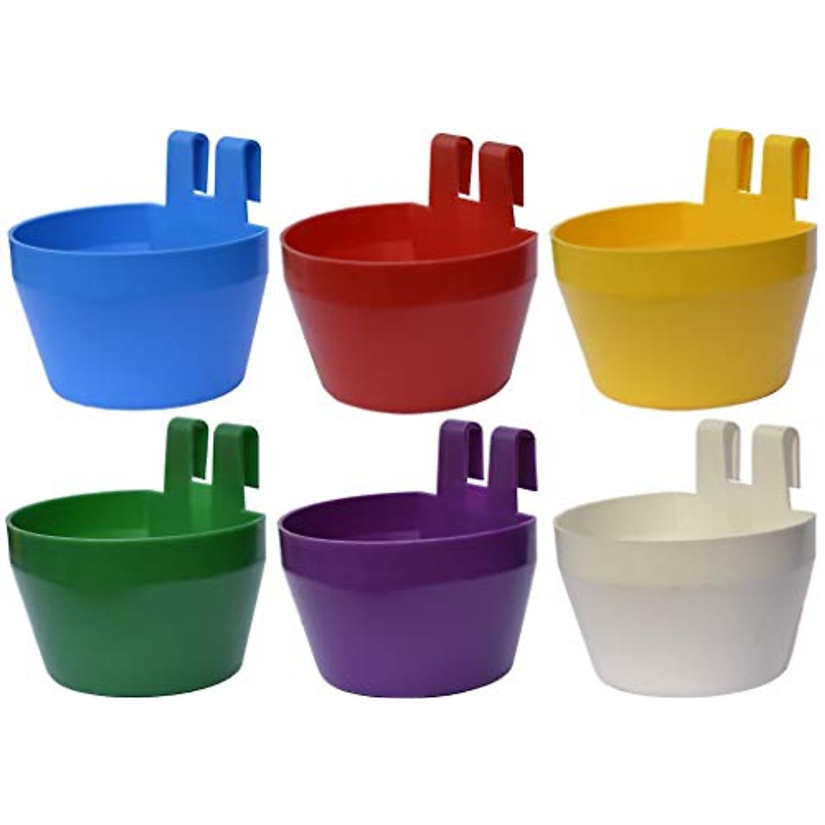 Supa Poultry Cage Cups / Galley Cups / Aviary Cups, Pack of 12, Suitable for Both Food, Grit Or Water, Includes Integral Hook So The Cups Can Be Hung from The Cage Mesh, Made in The UK