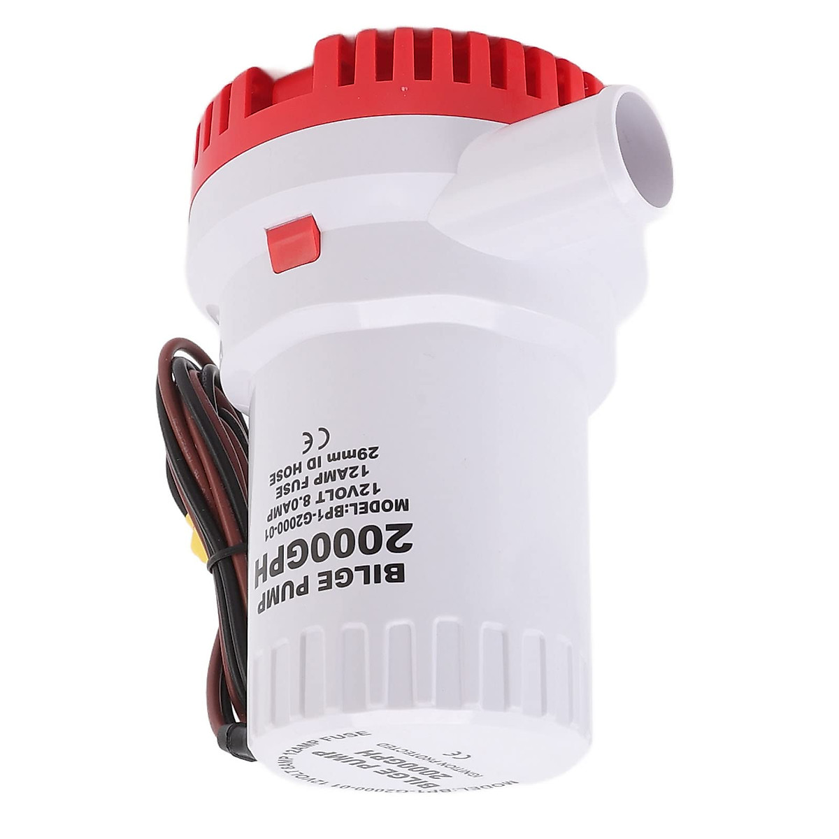 Bilge Pump, Bilge Pumps for Boats, Bilge Pump Silent Boat Submersible DC Micro Drain Marine Sewage for Pond Pool 2000 GPH (12V)