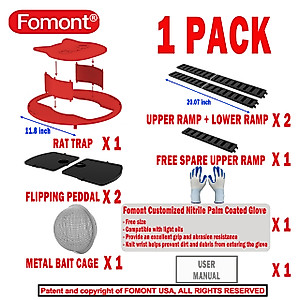 Fomont 2024 New Upgraded Bucket Lid Mouse Trap-Metal Bait Cage-Auto Reset-5 Gallon Bucket Fit-Humane-Indoor Outdoor-Rat Trap