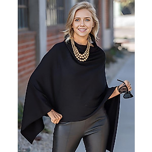 MissShorthair Women's Lightweight Knitted Scarf Poncho Sweater Cape Shawl Versatile Spring Summer Ponchos Wraps blush