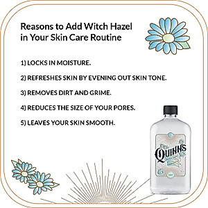 Quinn’s Alcohol Free Witch Hazel with Aloe Vera 16 Ounce (Unscented)
