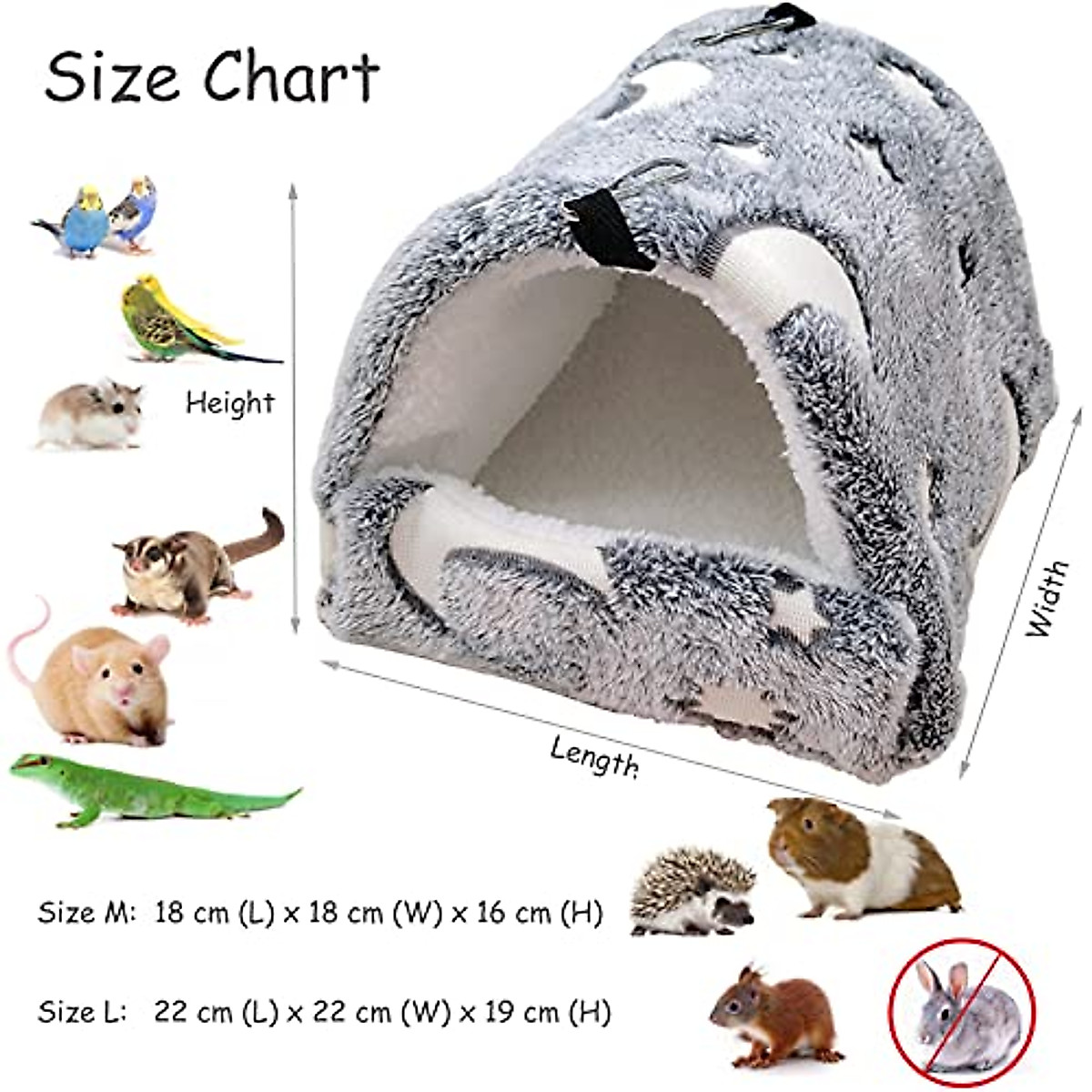LeerKing Luminous Rat Hammock Bed Ferret Rodent Hammock Bed Hideout Cage Accessories Toy Bed for Guinea Pig Chinchilla Hedgehog Sugar Glider